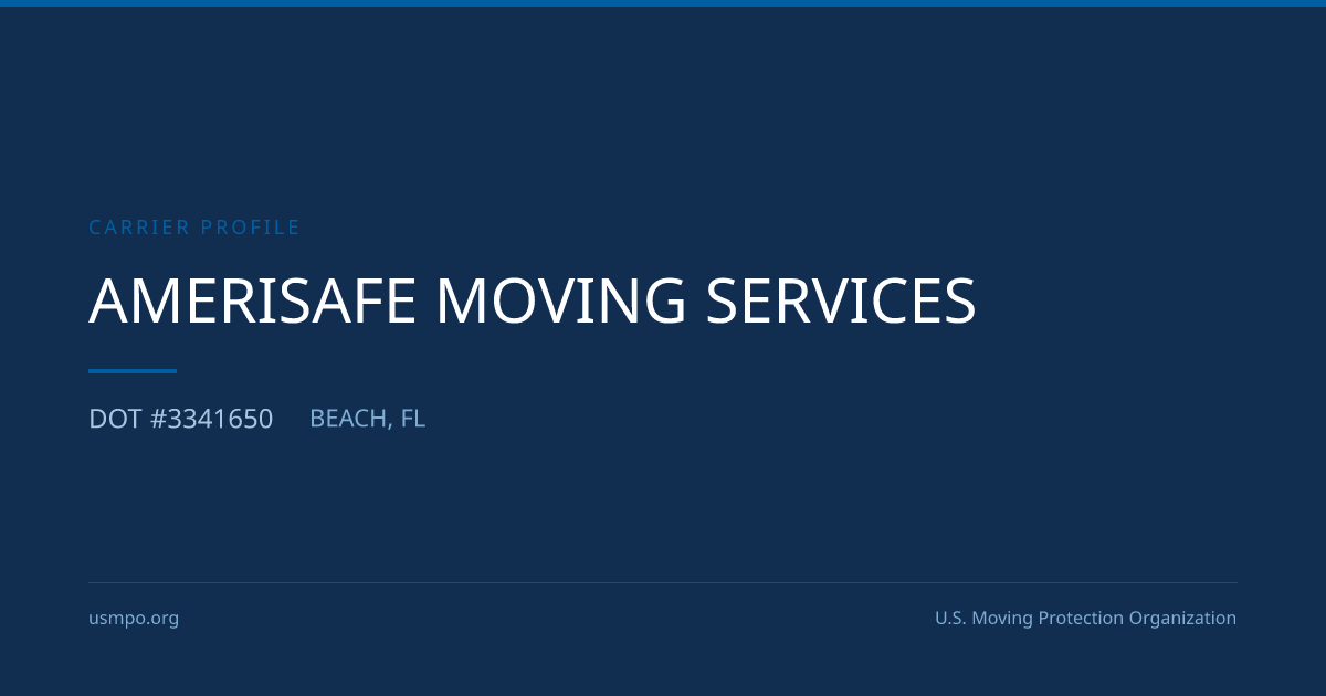 AMERISAFE MOVING SERVICES Reviews | DOT #3341650 | USMPO | U.S. Moving ...