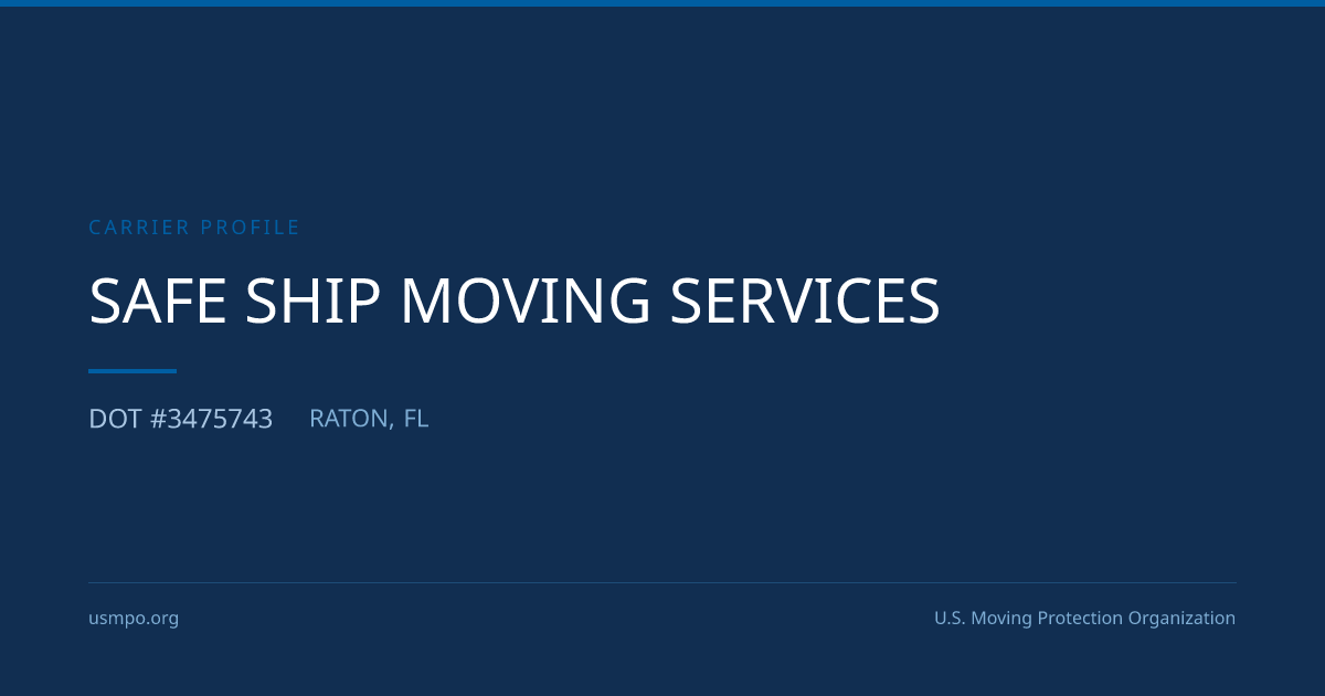 Safe Ship Moving Services Reviewed | USMPO